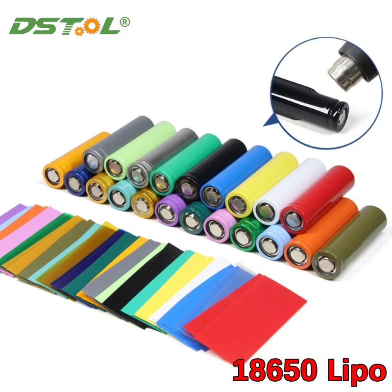 20Pcs 18650 Lipo Battery Film Tape PVC Heat Shrink Tube Precut ...