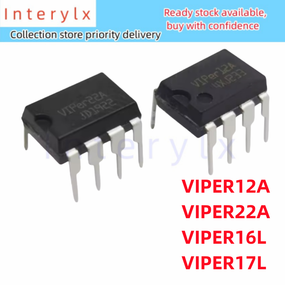 5pcs/lot VIPER12A DIP8 VIPER12 DIP 12A DIP-8 VIPER22A Viper222 VIPER32 VIPER20A VIPER20 VIPER53 ...