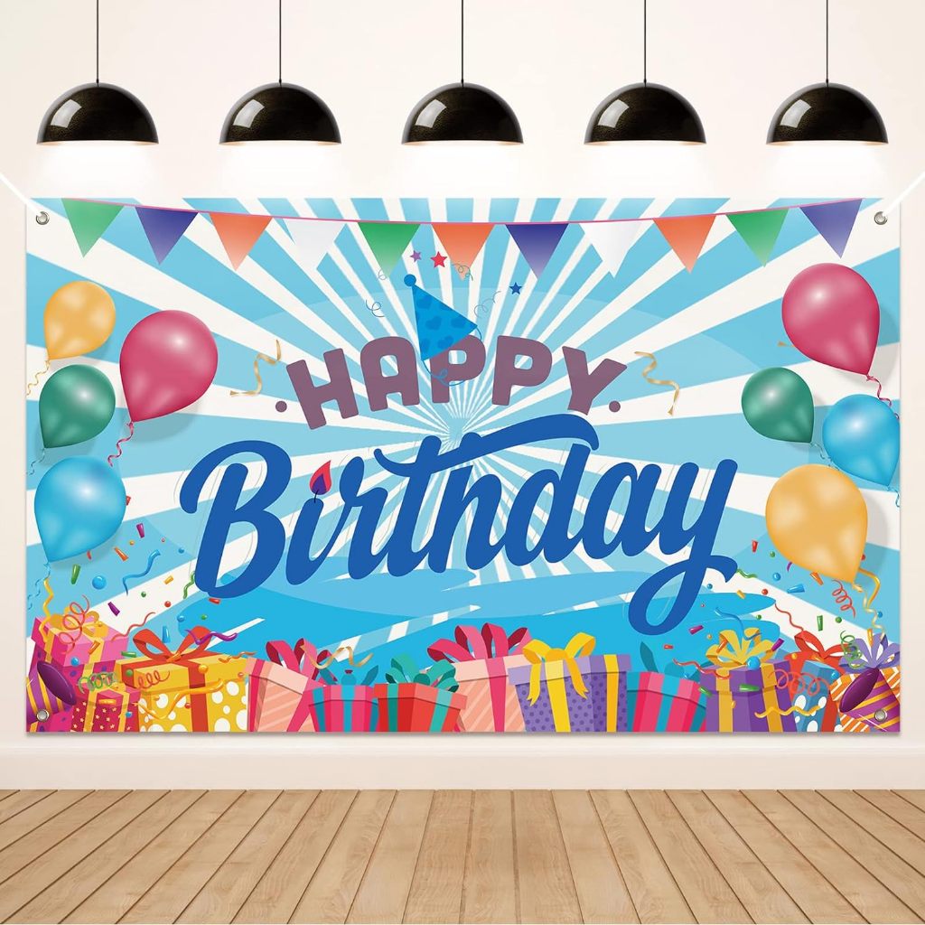Happy Birthday Banner Decoration for Girls Boys, Child Fabric Birthday ...