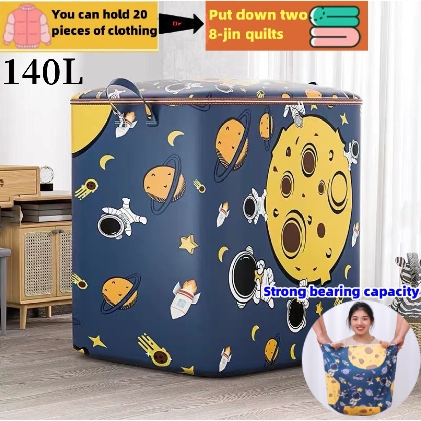 140L The large capacity Quilt storage bag Laundry basket Clothes ...