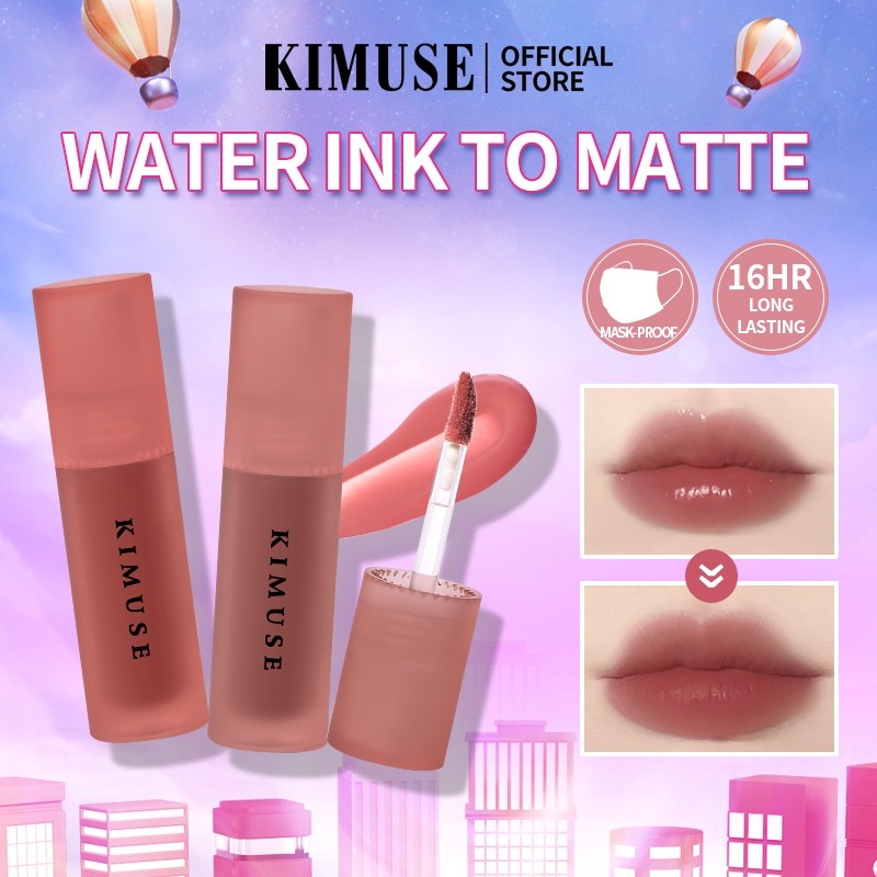KIMUSE Water Tint Lip Glaze 13 Colors Waterproof Long Lasting Matte ...