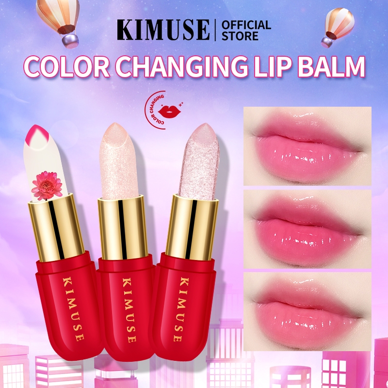 KIMUSE Color Changing Lip Balm Long-Lasting Waterproof Moisturizing Lip ...