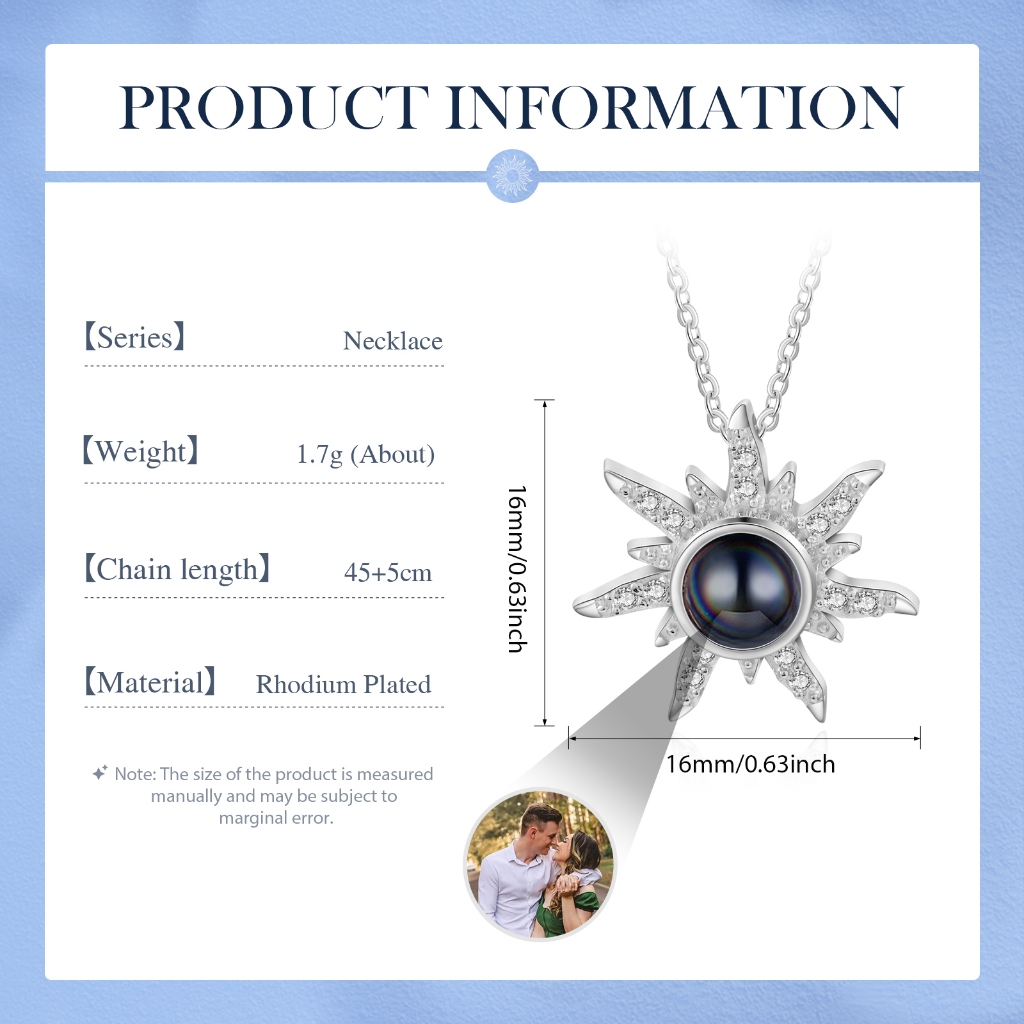 Personalized Necklace with Picture Projection Heart Locket Necklace for ...