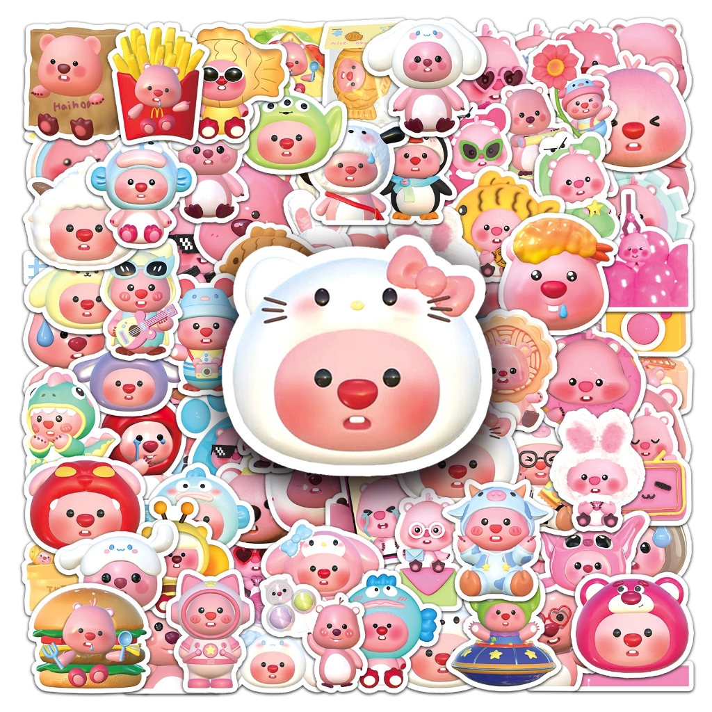 10/103Piece Funny Cute 3D Loopy head emoji Stickers DIY For Phones ...