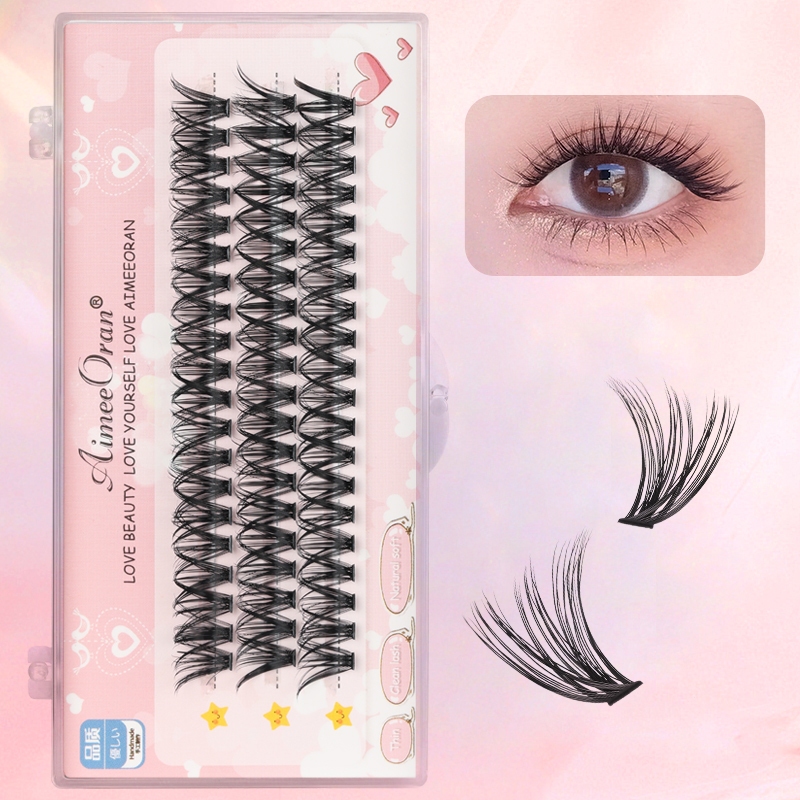AIMEEORAN 60 Clusters Lashes D Curl Volume Individual Lashes Extensions ...