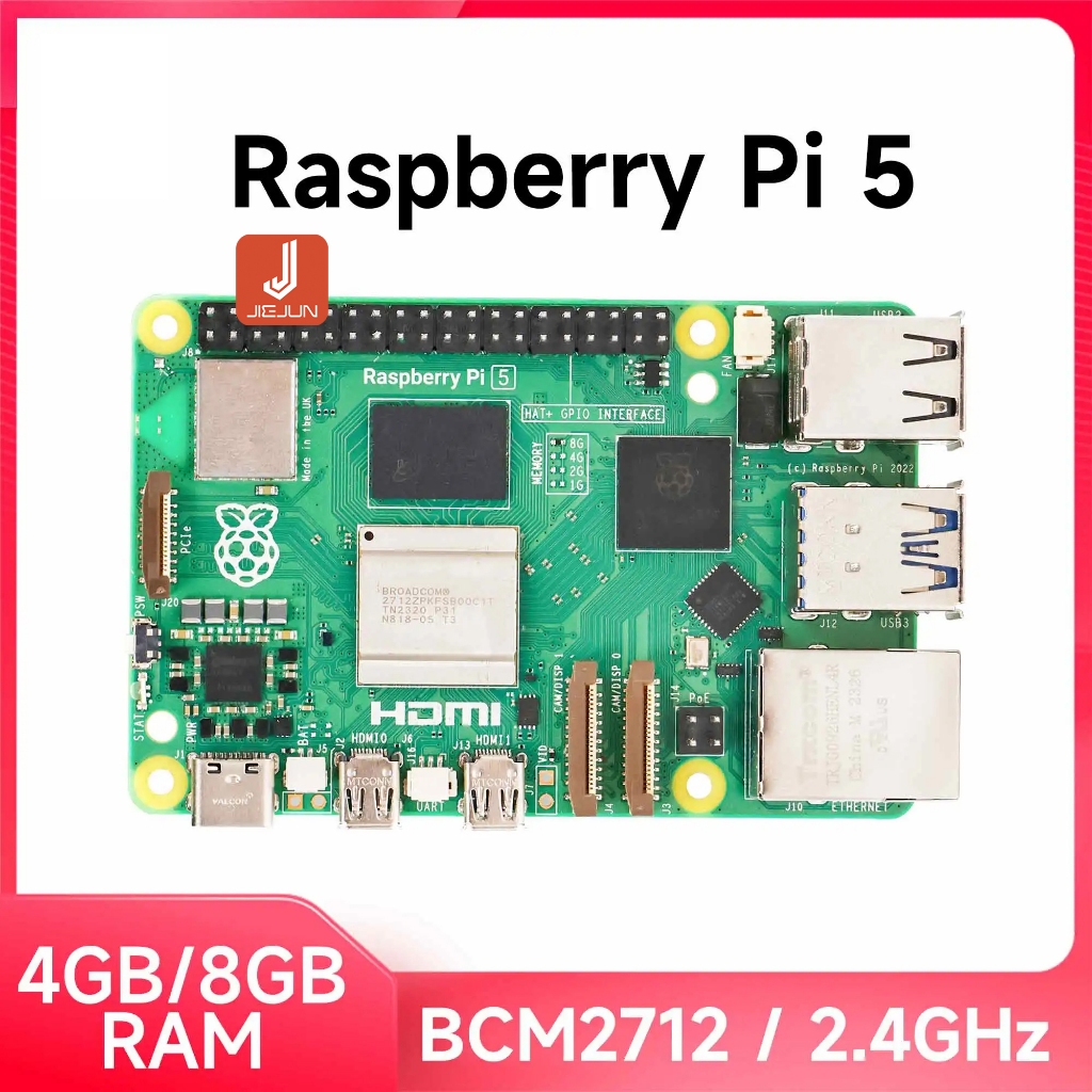 Official Original Raspberry Pi 5 4GB 8GB RAM Development Board Electronics Kit With Case Fan ...
