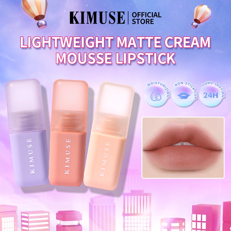 KIMUSE Lightweight Matte Velvet Lip Gloss Waterproof And Long-lasting ...