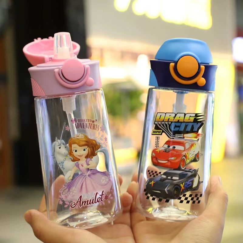 Kids Water Bottle 470ml BPA-Free Plastic Tritan Thick Rubber Spout Leakproof Frozen Elsa ...