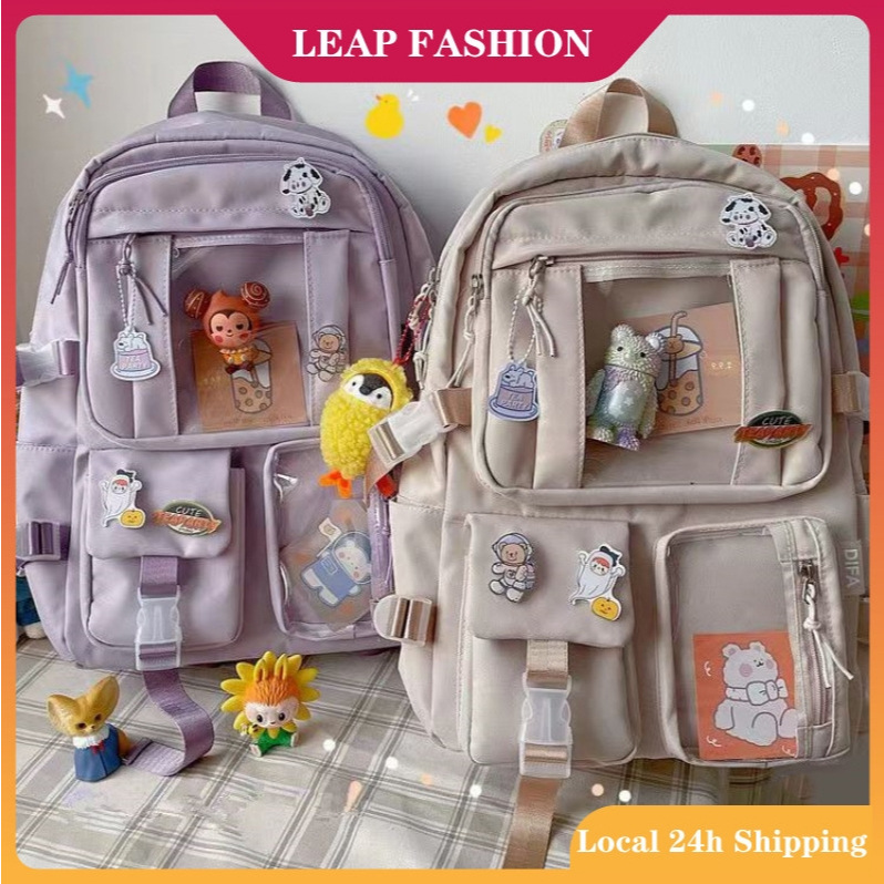 【Local Stock】Korean backpack school bag for women bag for school korean ...