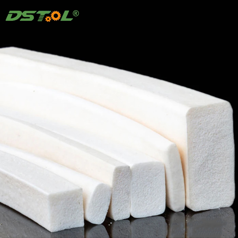 1 Meter White Square Silicone Sponge Strip Silicone Foamed Rubber Doors ...