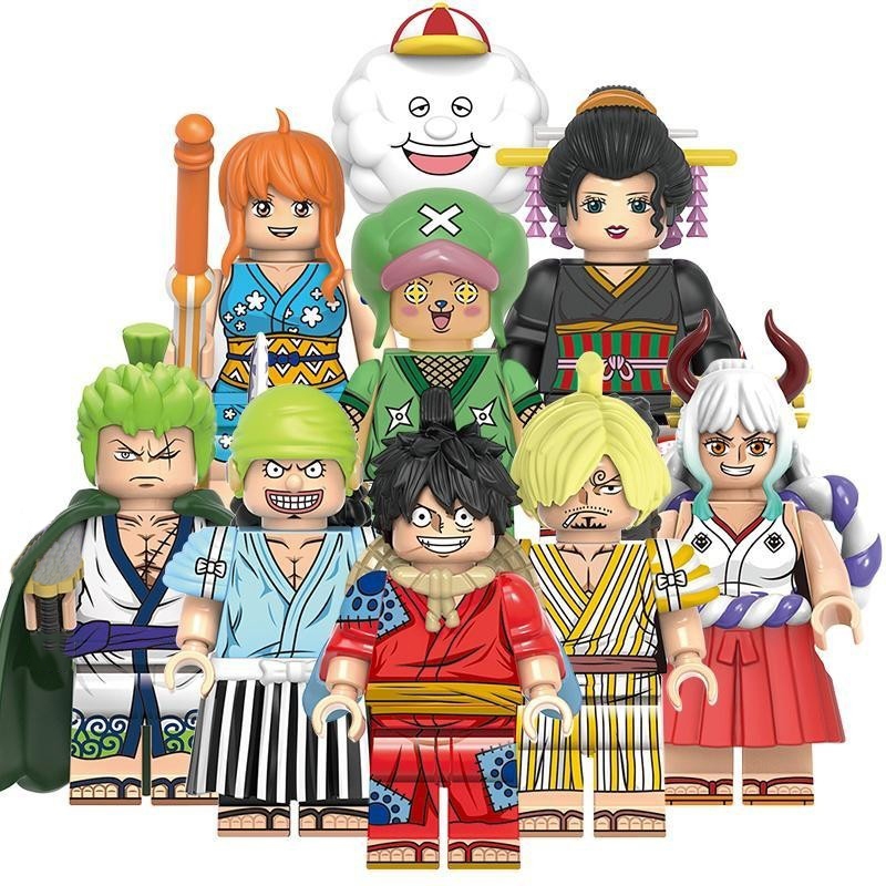 Compatible Lego One Piece Minifigure Building Blocks Luffy Chopper Zoro ...