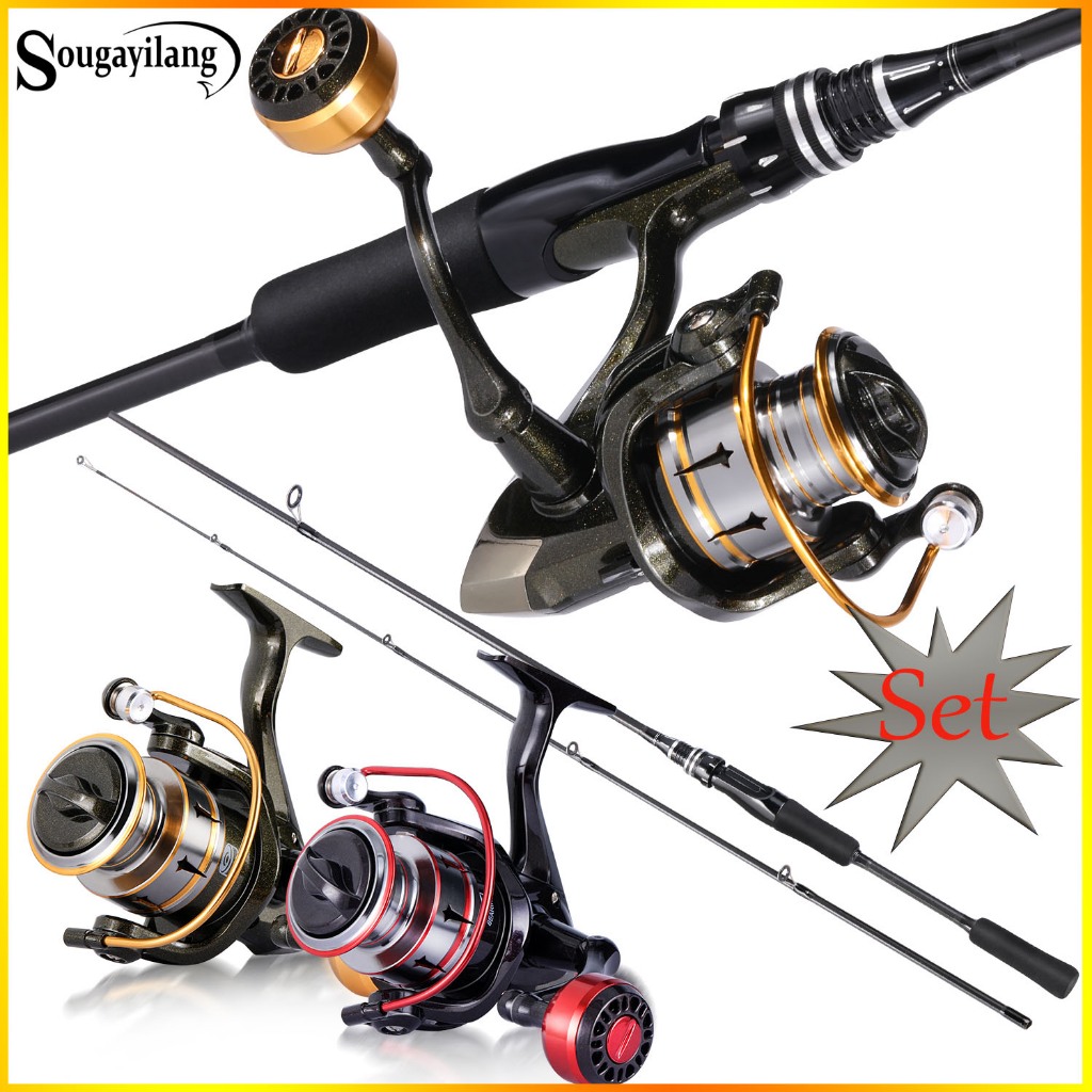 Sougayilang Fishing Set 1.8M 2Sections Spinning Fishing Rod With EVA ...