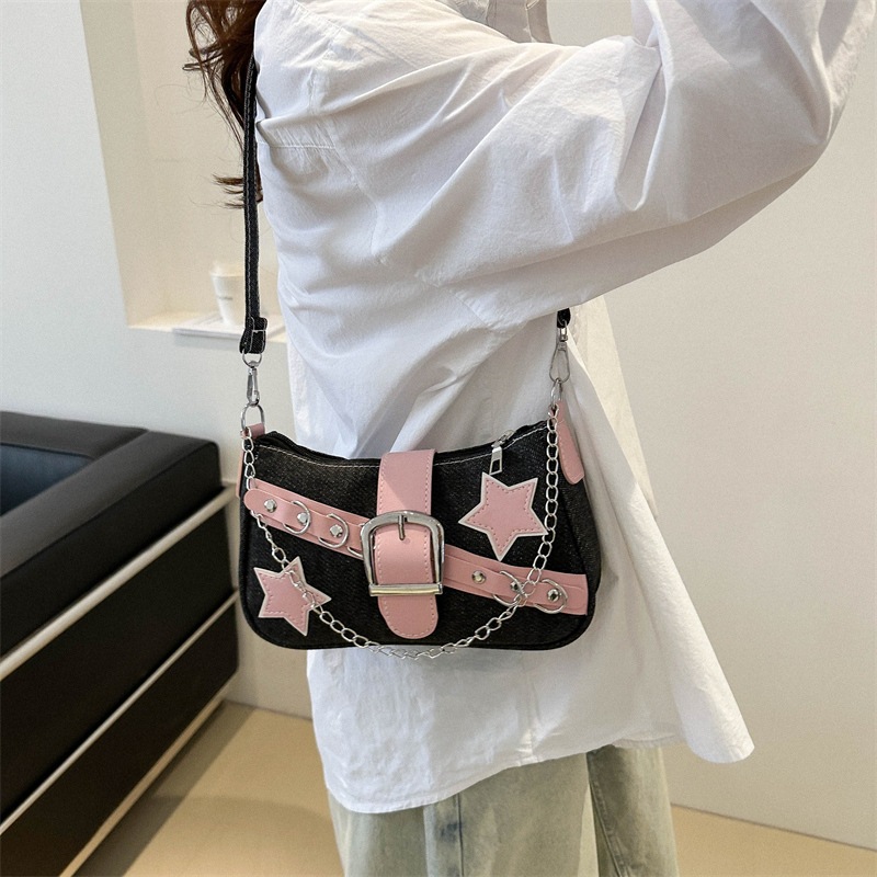 Fashion Underarm Bag Y2K Denims Handbags Commute Tote Purse for Women ...