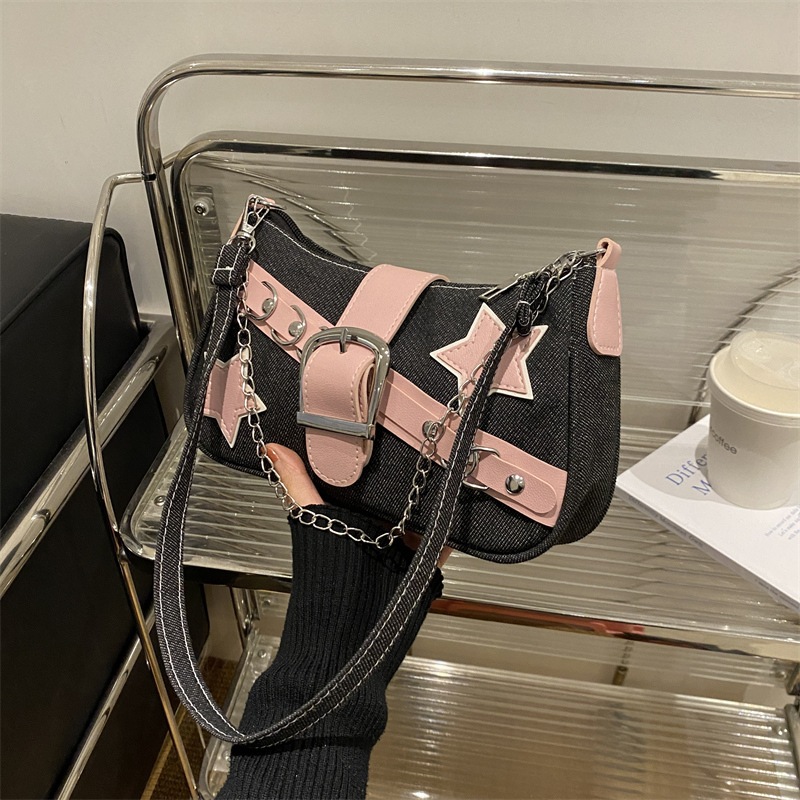 Fashion Underarm Bag Y2K Denims Handbags Commute Tote Purse for Women ...