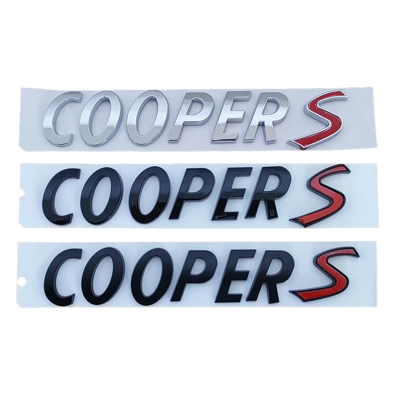 3D ABS Letters For Car Trunk Mini Cooper S Emblem Logo Badge Sticker ...
