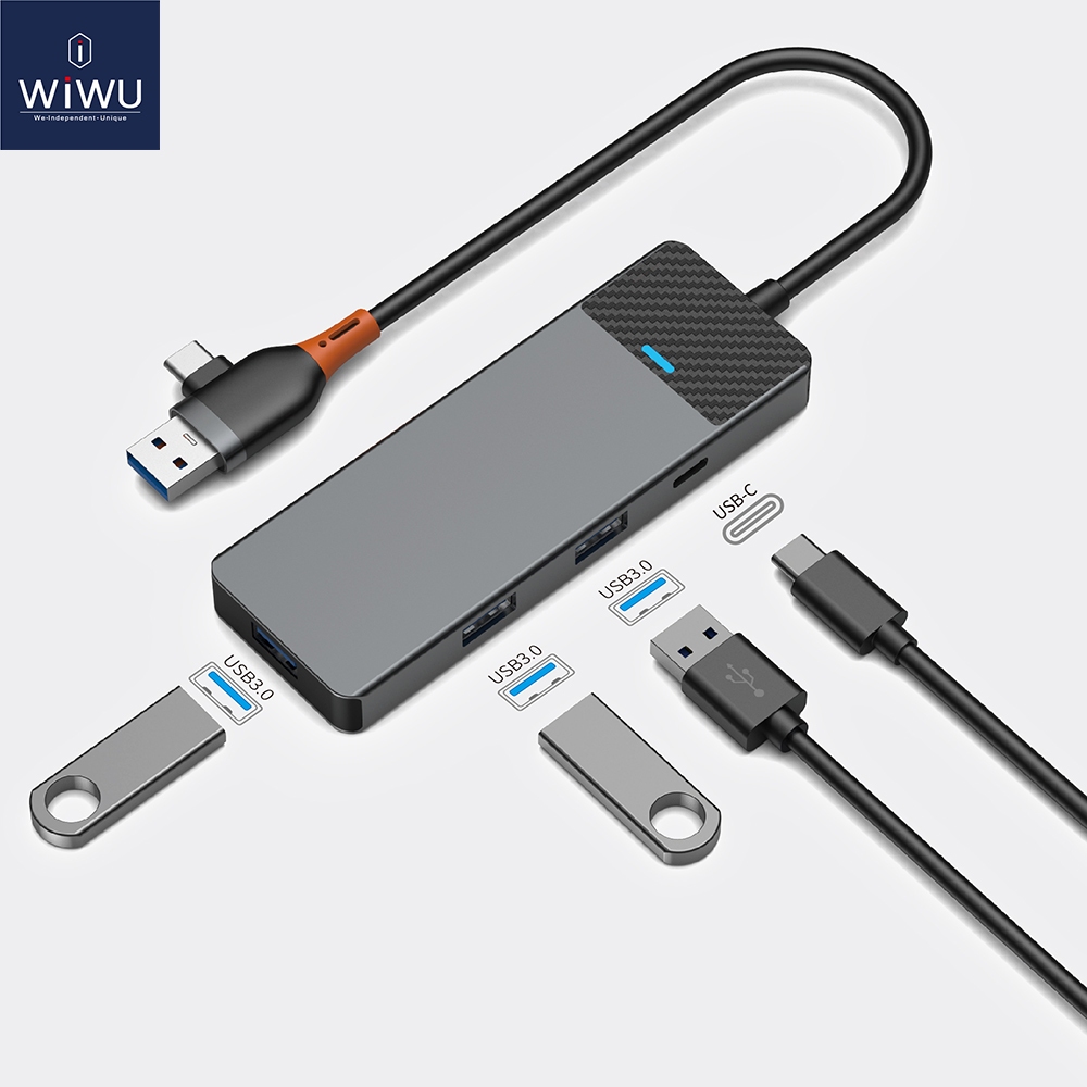 WIWU Linker Series Hub 4 in 1 Multiple hub adapter with 3 USB 3.0 and ...