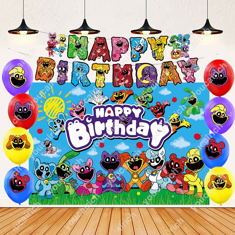 Smiling Critters Cartoon Party Supplies Kid Birthday Decorations ...