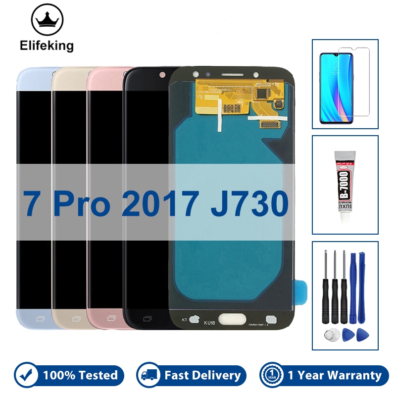 OLED For Samsung Galaxy J7 Pro 2017 J730 J730F J730G/DS LCD Display Touch Screen Digitizer ...
