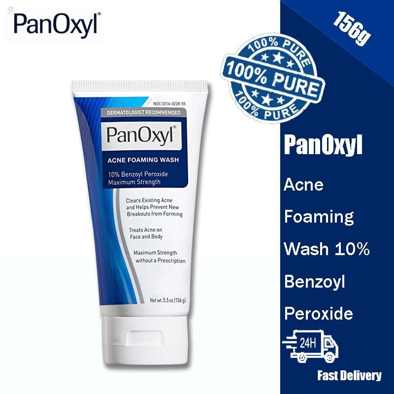 PanOxyl Acne Foaming Wash Benzoyl Peroxide 10% Maximum Strength Facial ...