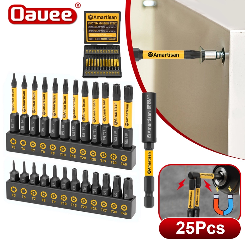 25pcs Hexagonal Magnetic screw driver set Drill Bits Set S2 Alloy Tools ...