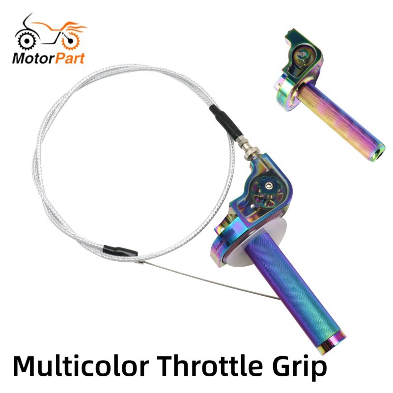 MOTOPARTS SHOP 7/8 '' CNC Aluminum Motorcycle Multicolor Throttle Grip ...