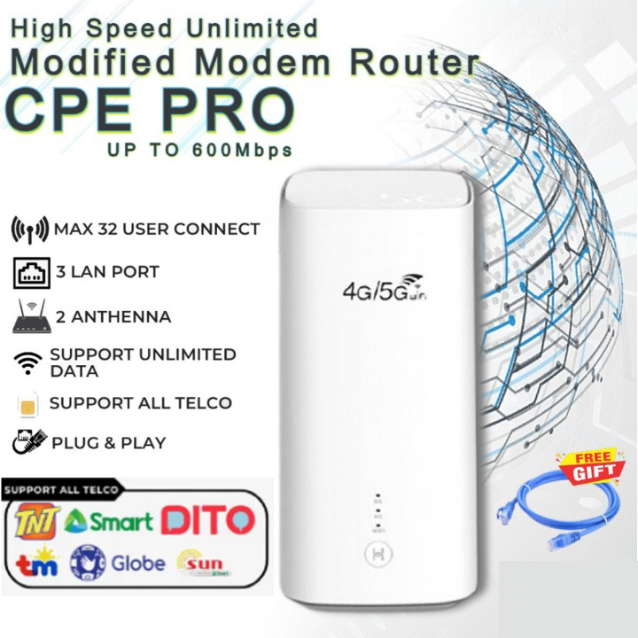 WiFi Router Sim Card Modem 4G/5G Pro CPE Original LTE Cat12 Up To 600Mbps 2.4G 5G AC1200 ...