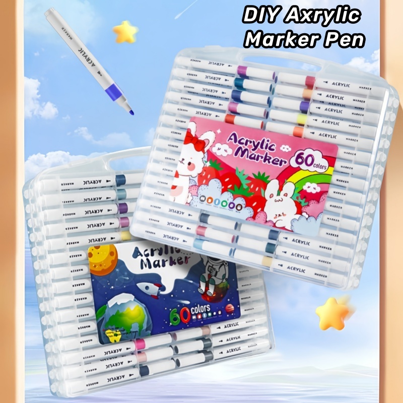 12/24/36/48/60/80 pcs /set Acrylic Painting Set Acrylic Glass Painting ...