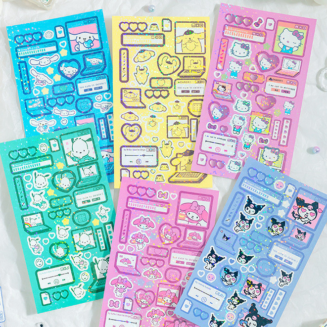 Sanrio sticker Cartoon Pudding Cinnamoroll Babycinnamoroll Melody Clow ...