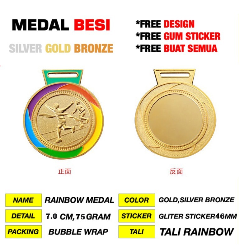 In Stock! 7CM Medal Custom Engraving Sports Competition Medal ...