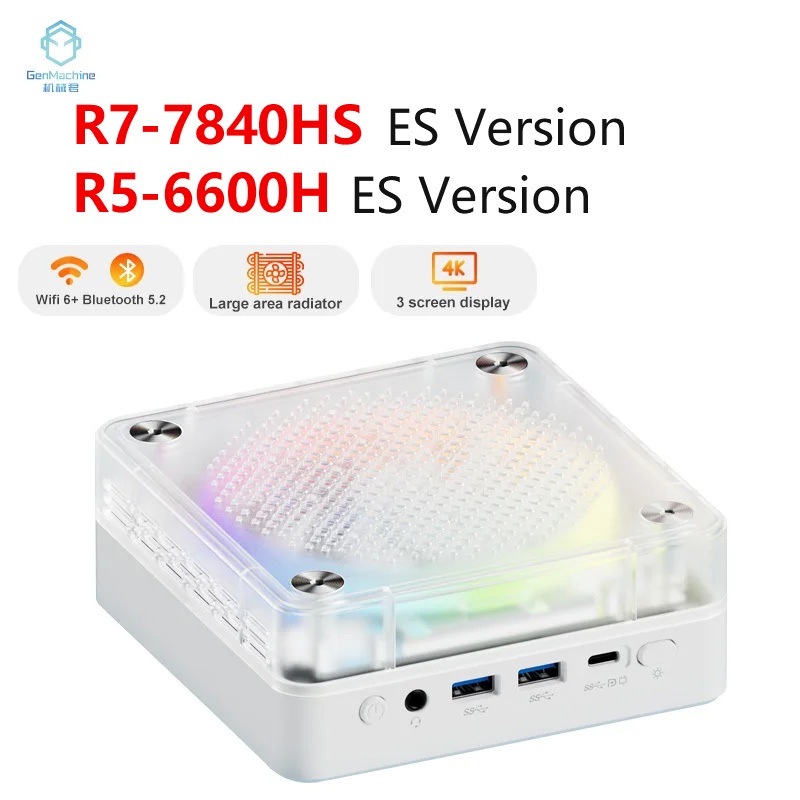 Genmachine Mini PC AMD 7840HS ES/ 6600H ES Windows 11 Gaming PC DDR5 ...
