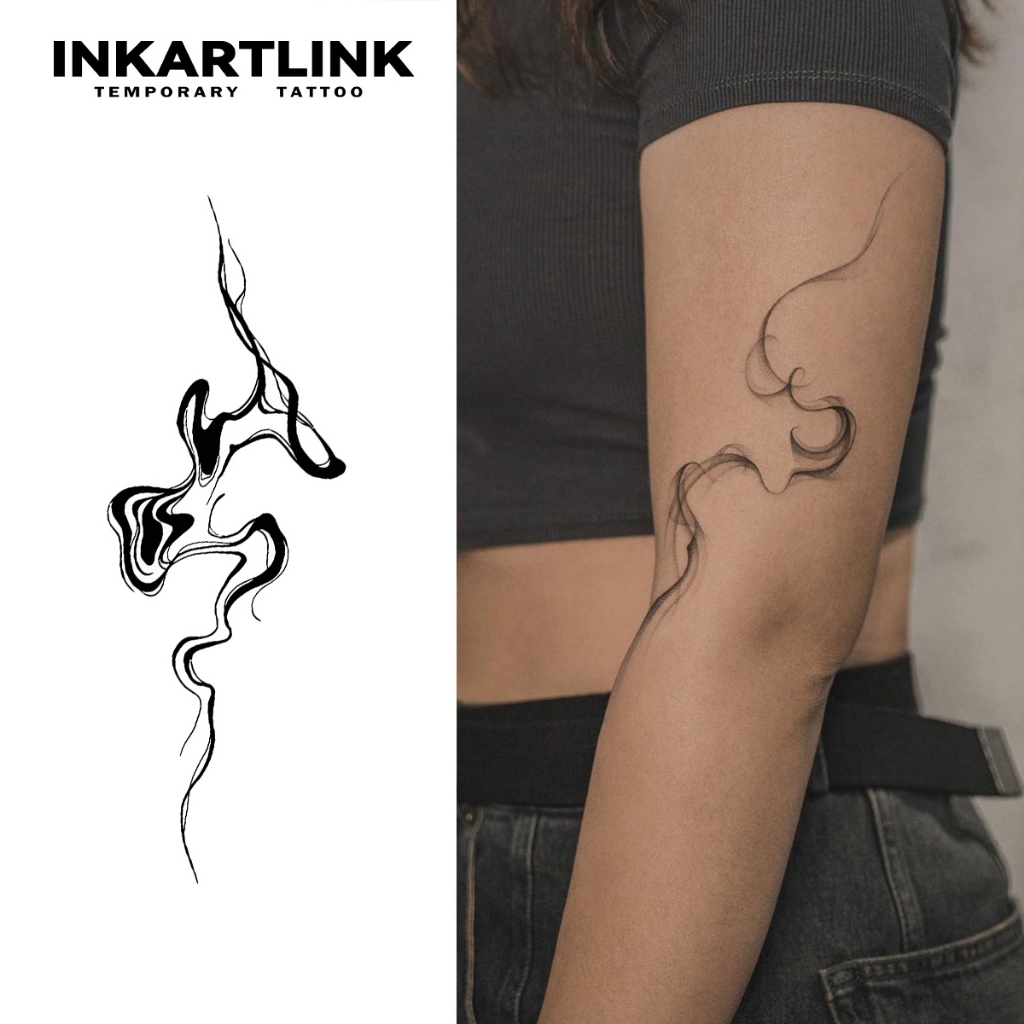 Inkartlink temporary tattoo stickers, Minimalist waterproof long ...