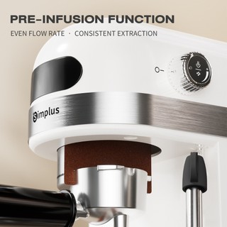 Simplus Espresso Coffee Maker Machine With Milk Frother Wand Coffee ...