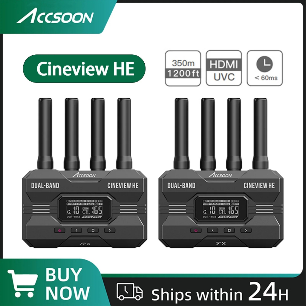 Accsoon CineView HE Video Camera Transmitter Receiver 2.4/5G hz Dual ...