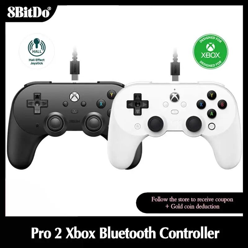 NEW 8BitDo Pro 2 Wired Controller for Xbox Hall edition ,USB Gamepad for Xbox Series X, Xbox ...