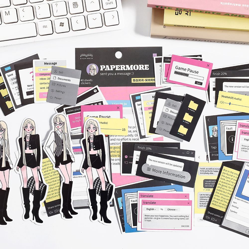PaperMore Confession brief news series stickers package Korean girl group modeling star record ...
