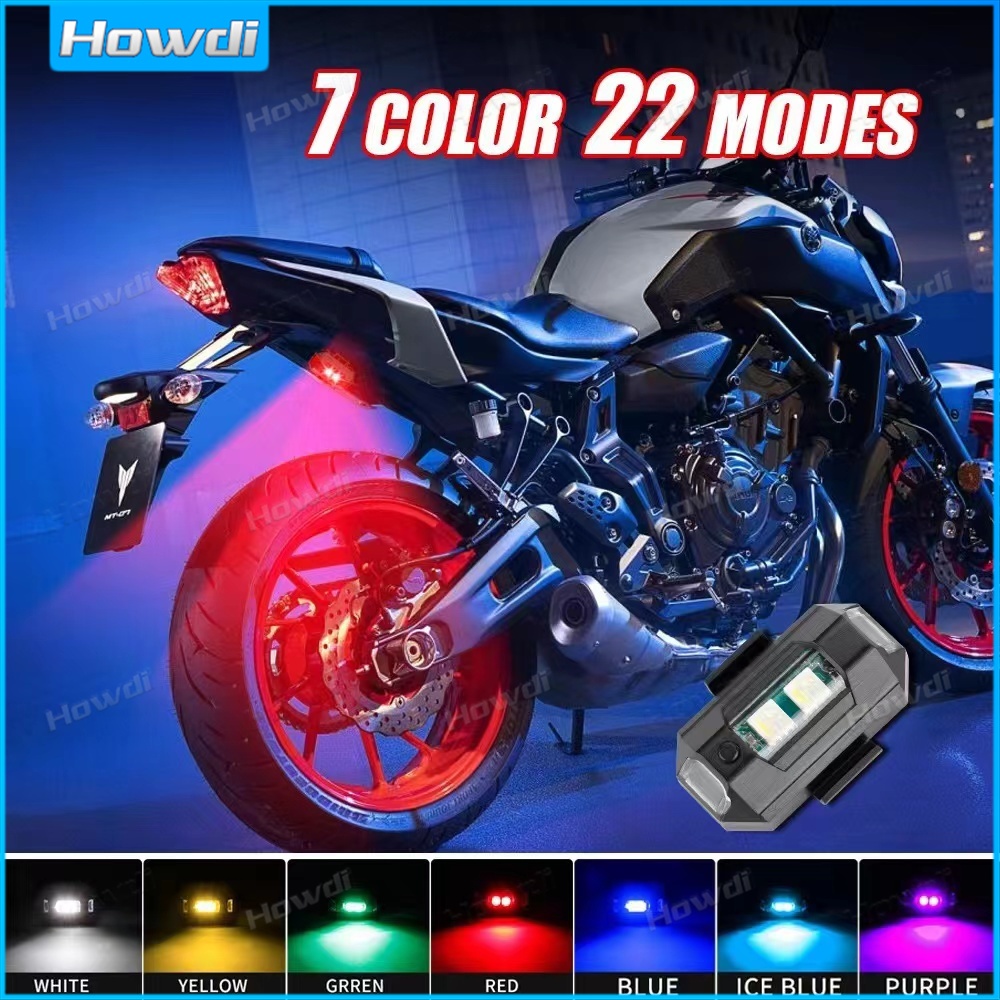 New Seven-Color Motorcycle Flashing Warning strobe light | Shopee ...
