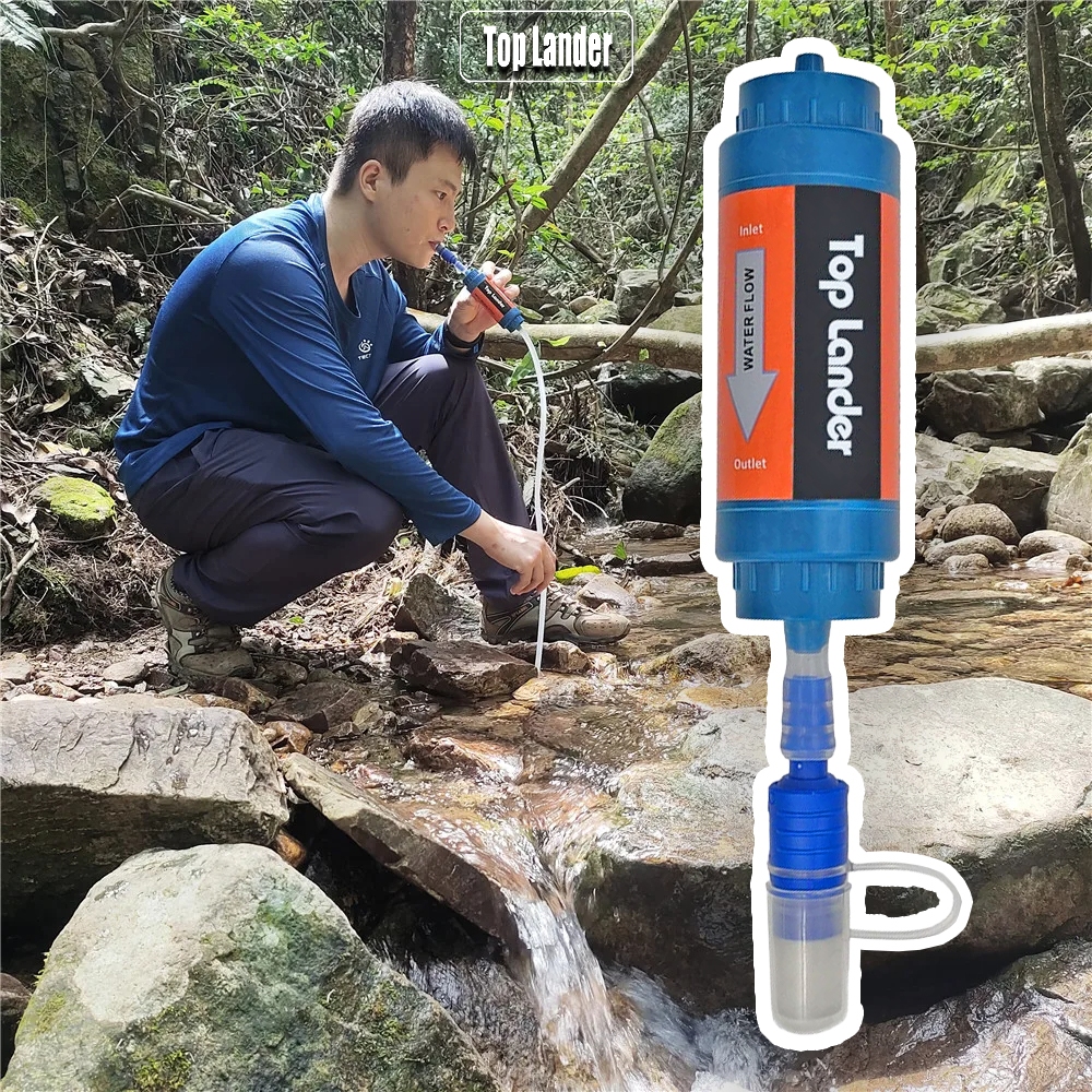 Portable Camping Water Filter Straw Survival Equipment Hiking Outdoor ...