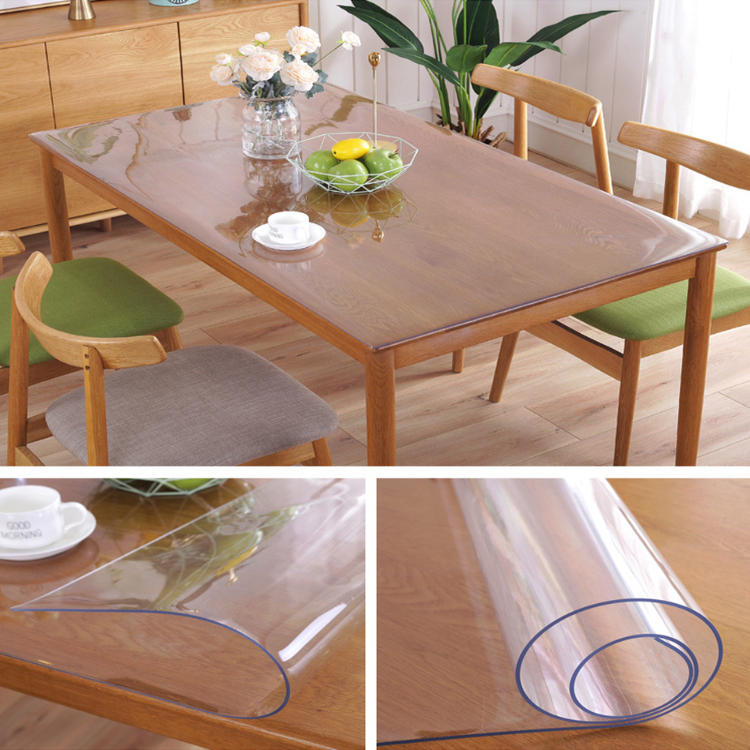 PVC Transparent Table Cloth Soft Glass Waterproof And Oilproof Heat ...