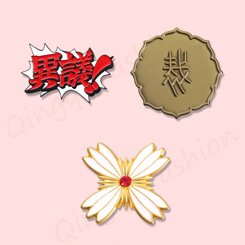 Ace Attorney Brooch Pin Badge Adventure Video Games Brooch Badges ...