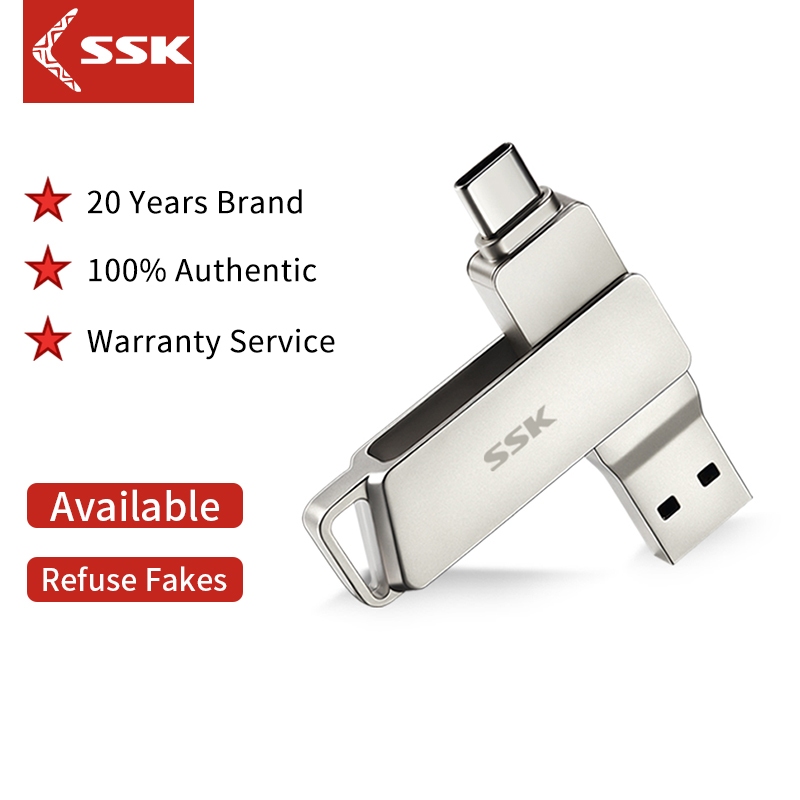 SSK 220MB/s 256G Flash Drive TYPE C Thumb Drive OTG TYPE C Flashdrive ...