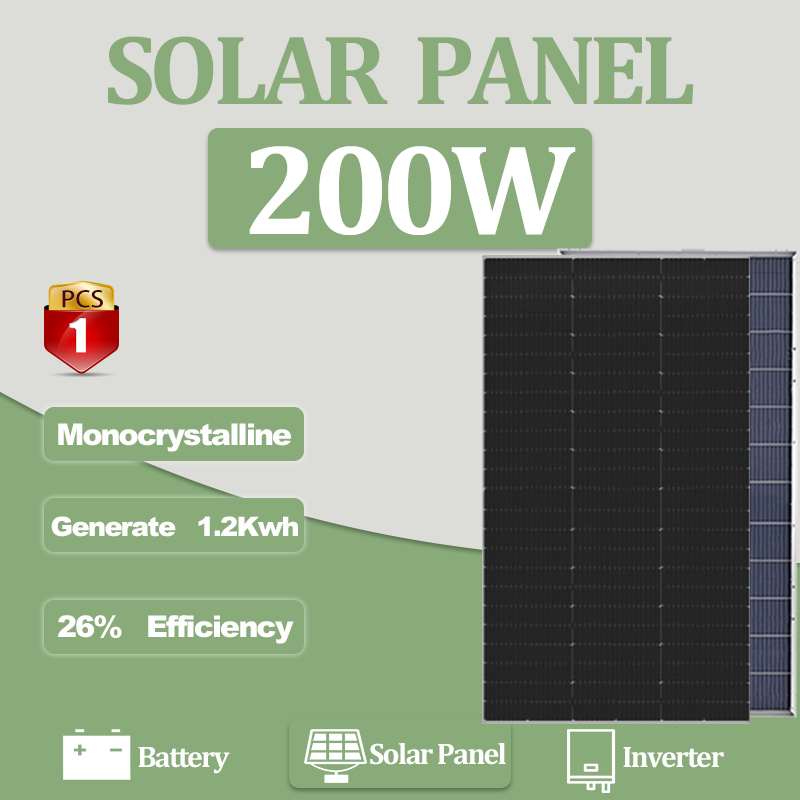 【Dual Glass】 200 watts Solar Panel JINKO 200W 24V MONOCRYSTALLINE ...