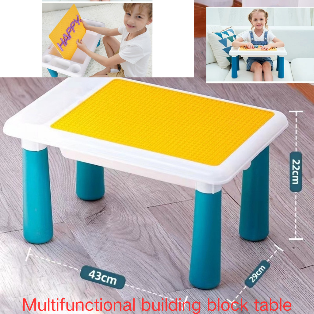 Children's Building Block Table Study Table Multifunctional Can Place ...