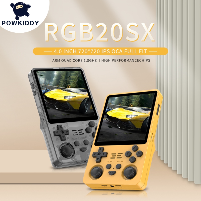 POWKIDDY RGB20SX Handheld Game console 720*720 4-inch open source handheld psp Handheld Mini ...