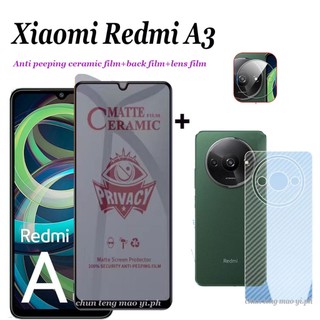 3in1 is applicable to Xiaomi Redmi A3 anti peeking ceramic film Redmi ...
