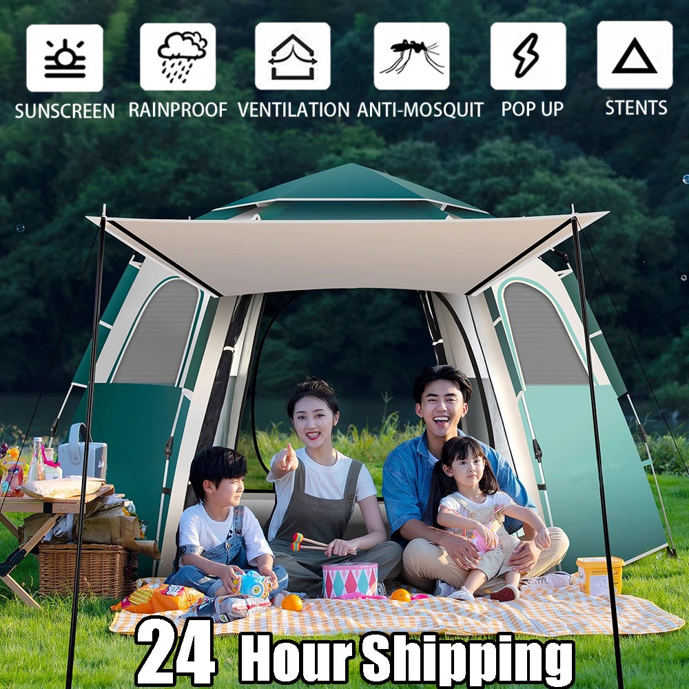 4/6/8 people tent for camping water proof automatic tent outdoors ...