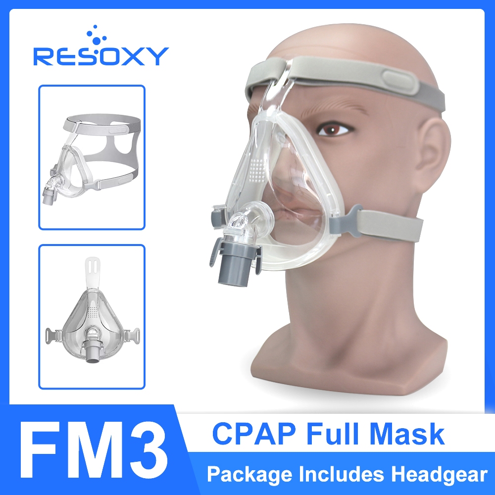 CPAP Mask Full Face Mask with Headgear Frame for Apnea Anti Snoring ...