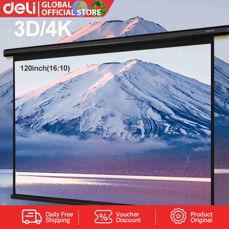 Deli HD Projector Screen Remote Control TV/Movie Projector for Home ...