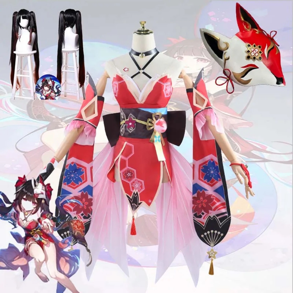 Sparkle Cosplay Costumes Game Honkai Star Rail Mask Wig Women Role Play ...