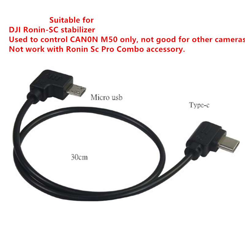 USB-C to Micro USB Remote Multi-Camera Control Cable for DJI Ronin-SC ...