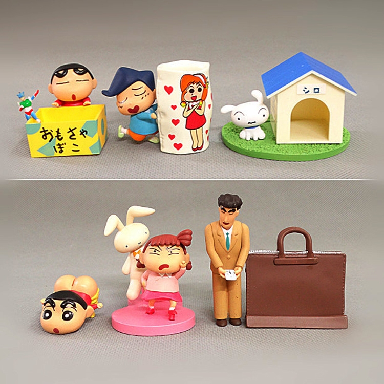 6Pcs/Set Crayon Shin-chan Nohara Shinnosuke Kazama Toru Nohara Shiro Sakurada Nene Pen Container ...